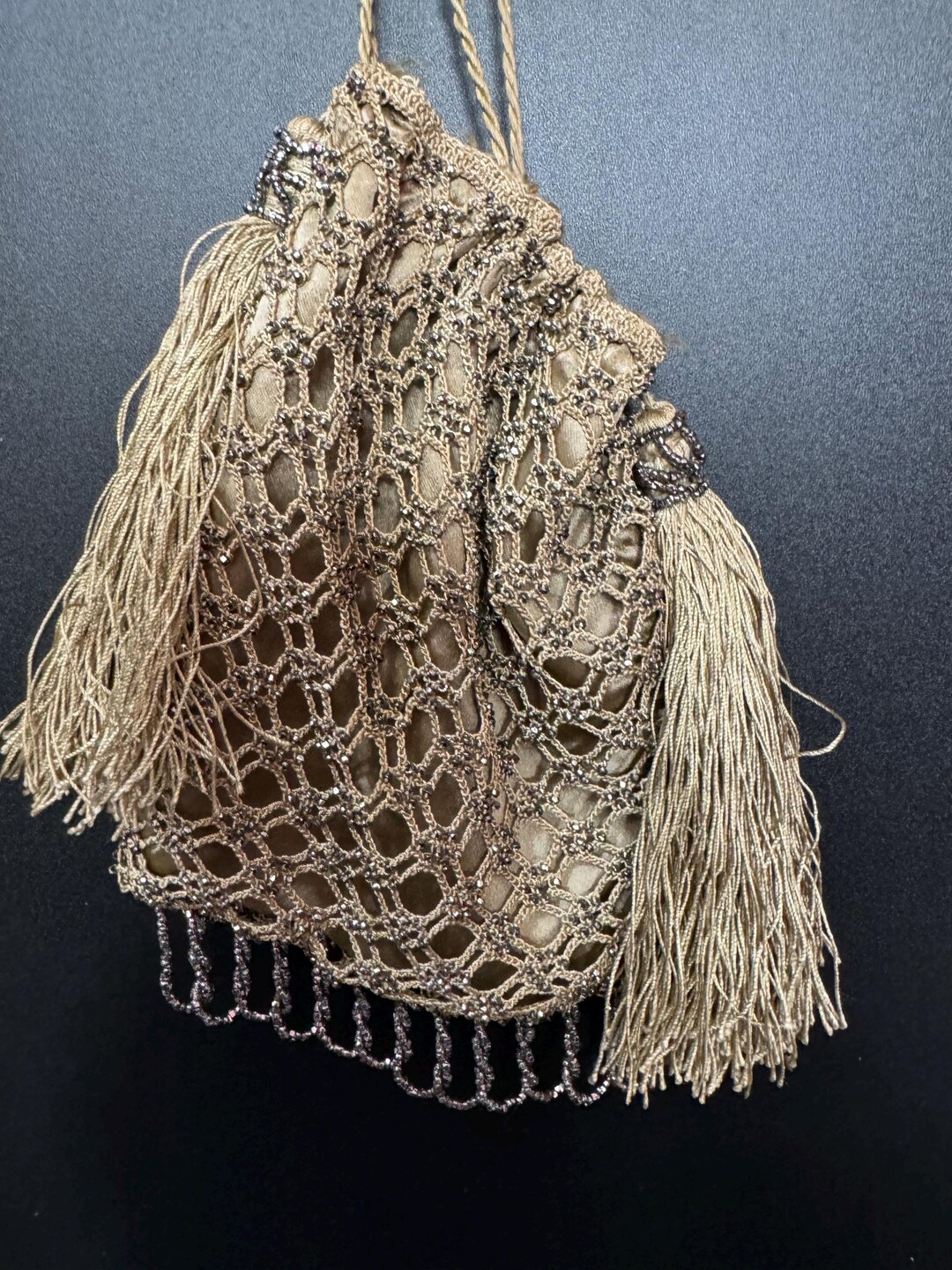 Victorian Cut Steel Micro Beaded Tassel Bag, Antique Gold Pouch - Etsy
