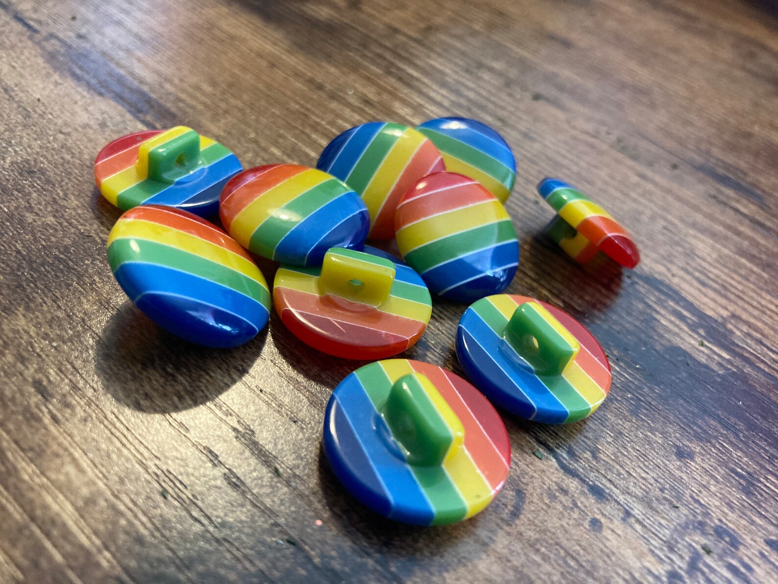 20mm Rainbow Buttons, 10 Pieces Plastic - Etsy UK