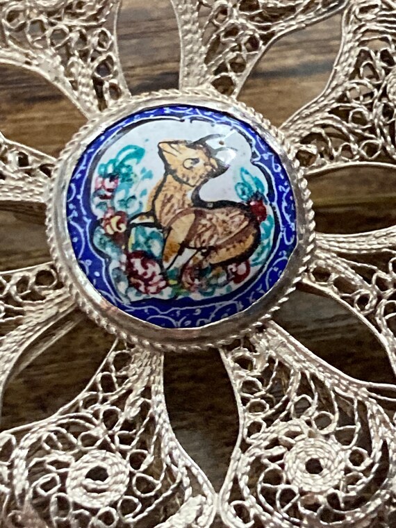 Antique Continental silver filigree work story teller… - Gem