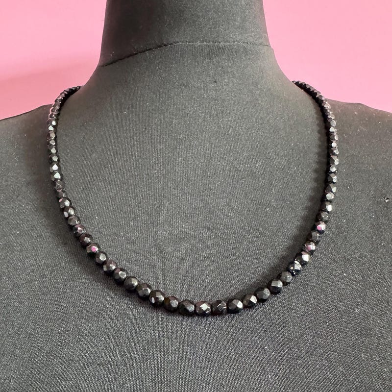 Art Deco Jet Long Necklace - Etsy