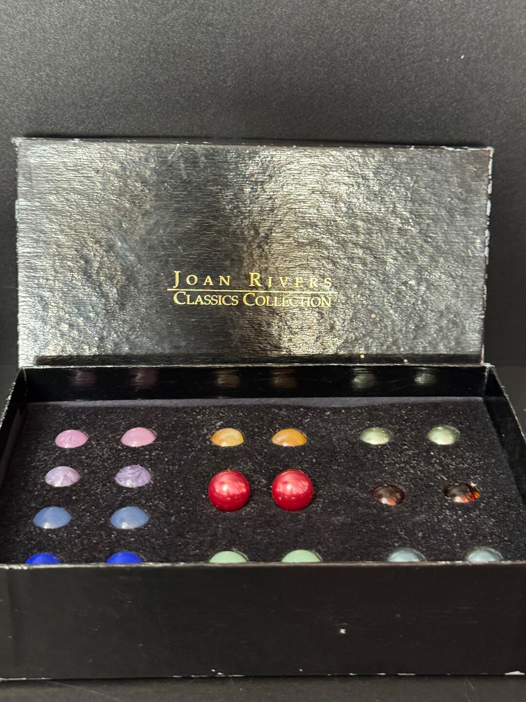 Signed Joan Rivers Collection of Interchangeable Sphere Cabochons Gold ...