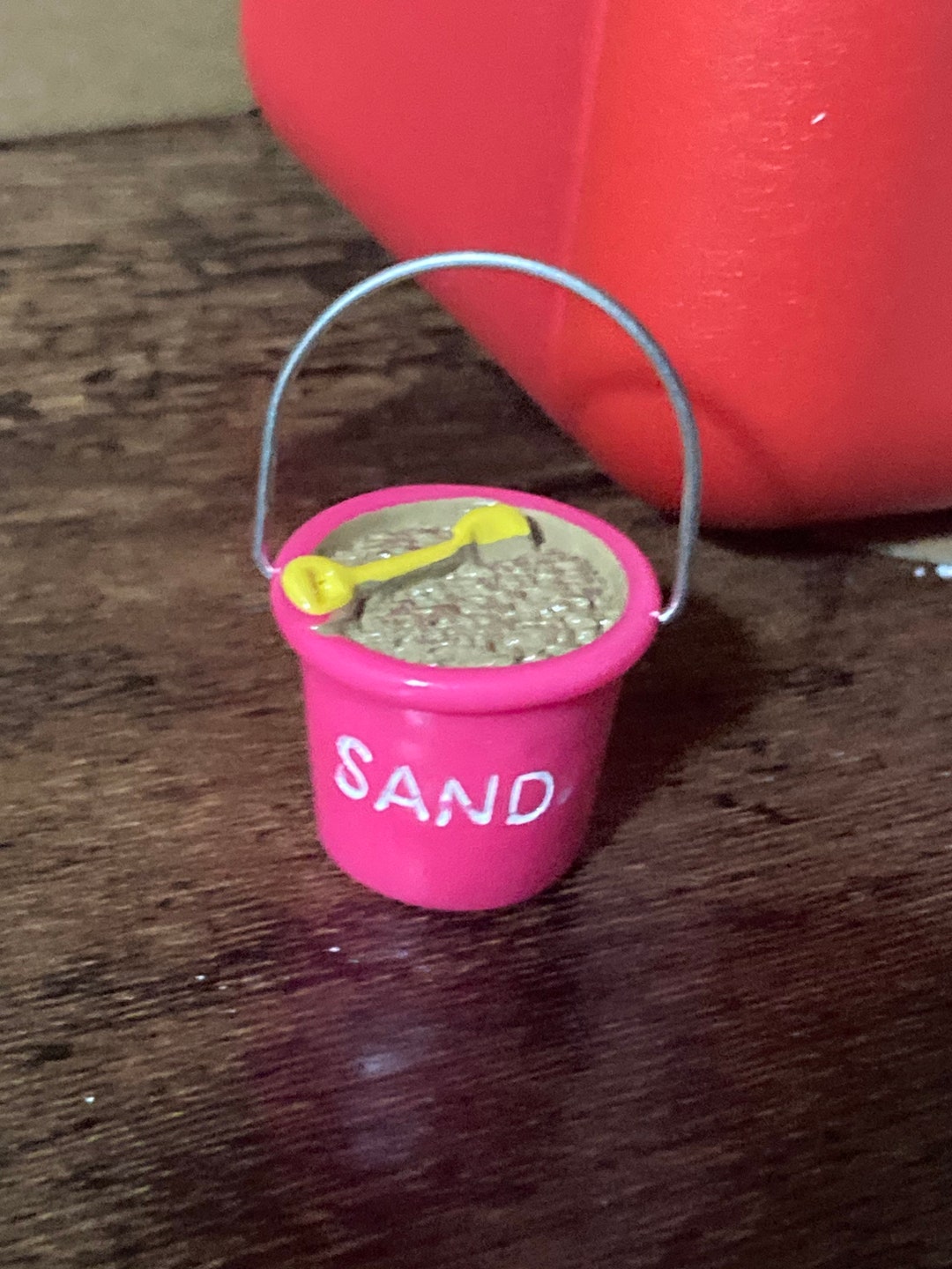 Miniature Sand Bucket and Spade Cake Topper, Craft Decoration Seaside ...