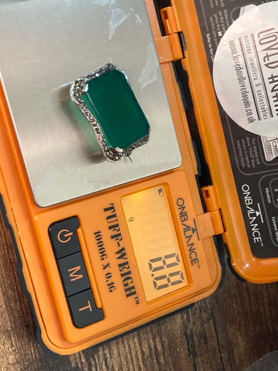 Edwardian Antique Vintage Art Deco Green Glass Chryso… - Gem