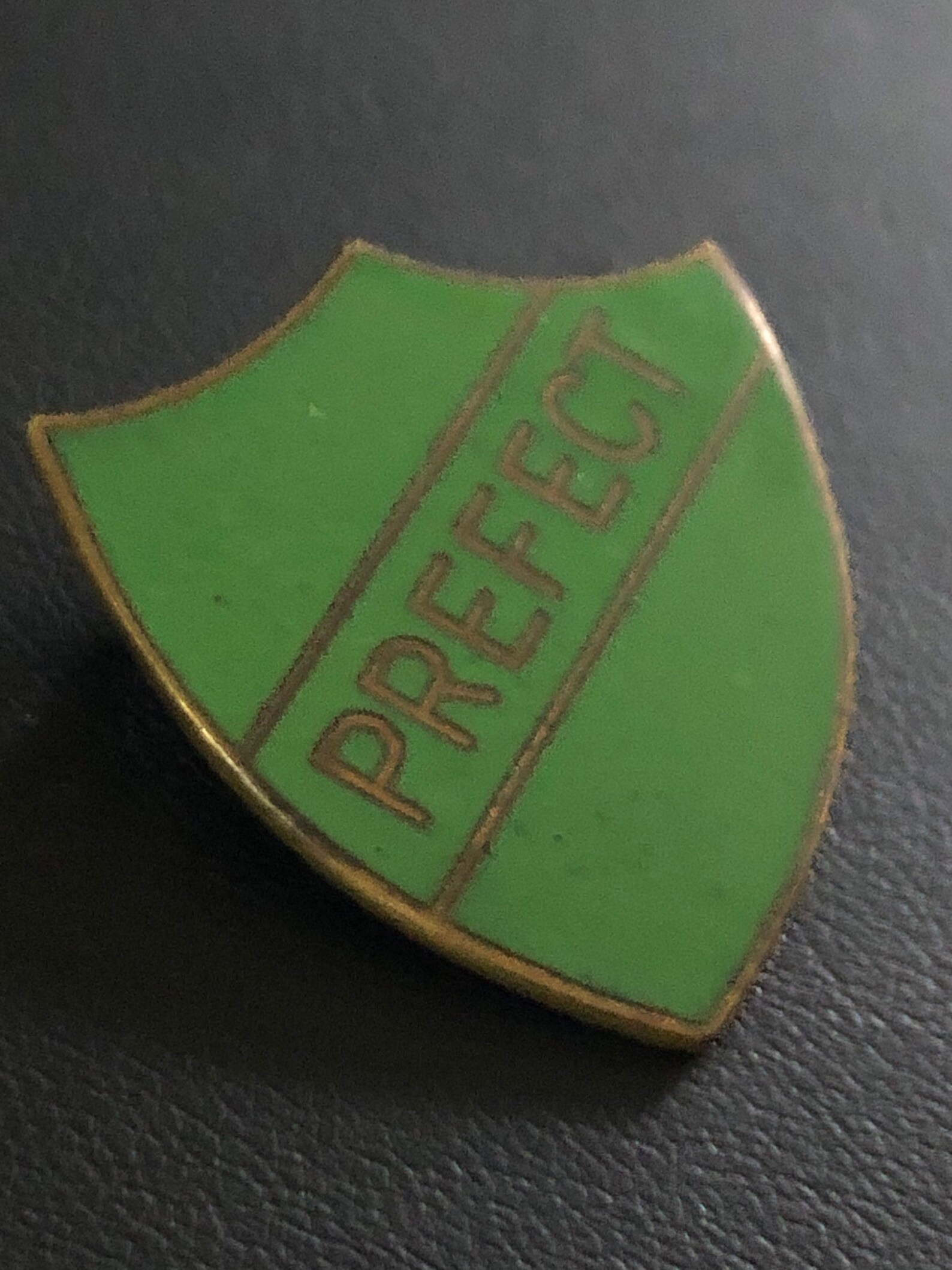 Vintage GREEN Enamel PREFECT Badge - Etsy UK