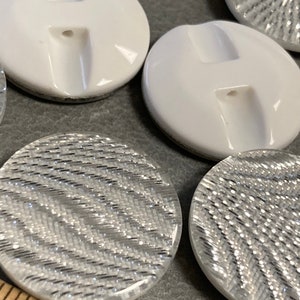 22mm Plastic Silver Glittery Buttons, Set of 10 - Etsy