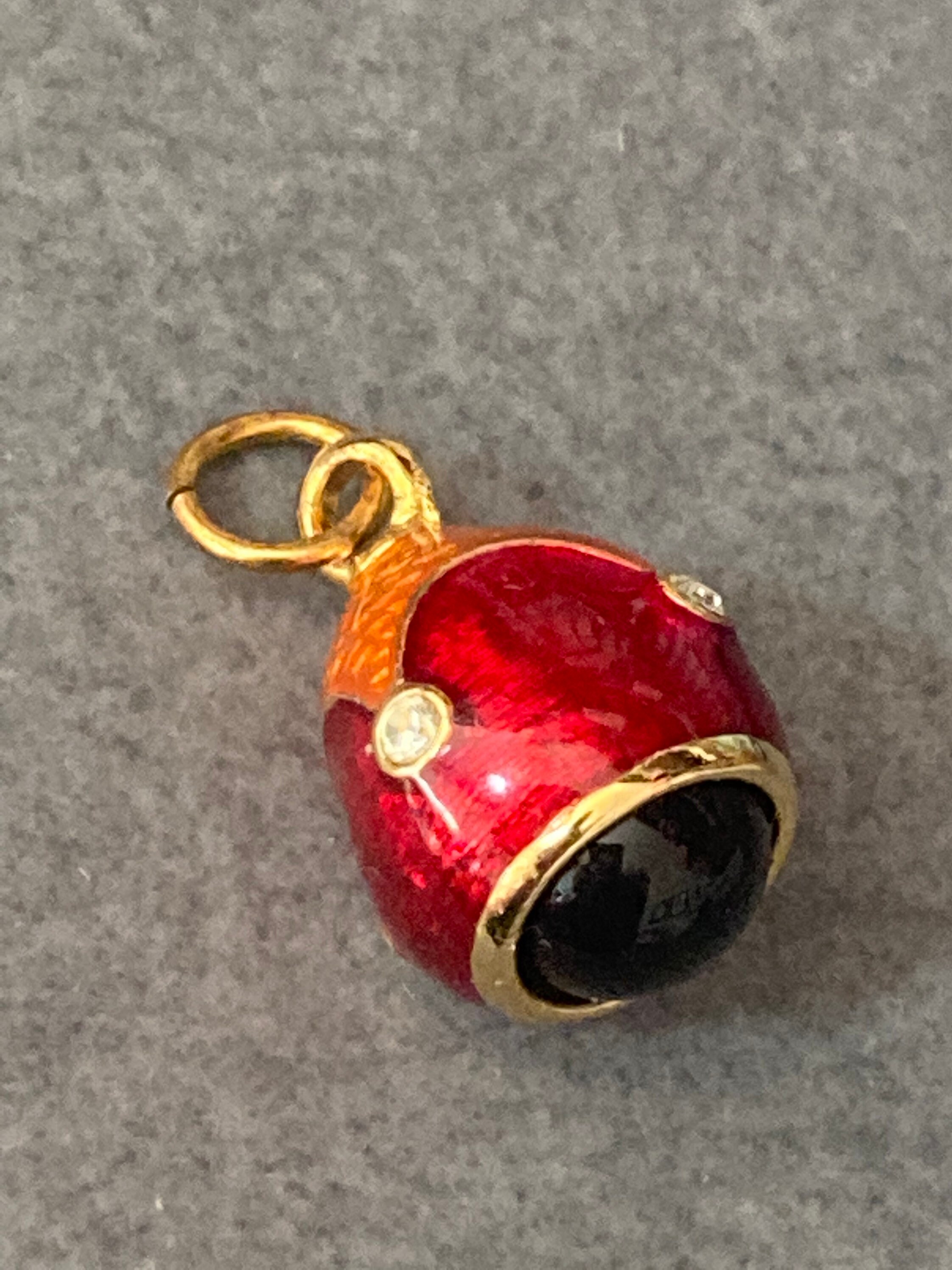 Joan Rivers Gold Plated Faberge Egg Inspired Enamelled Charm - Etsy