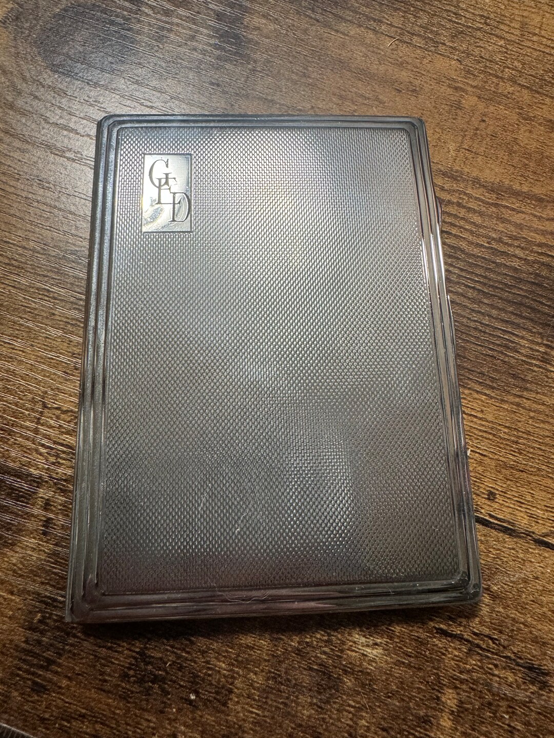 Vintage Cigarette Case Art Deco Silver Tone Chrome Engine Turned ...