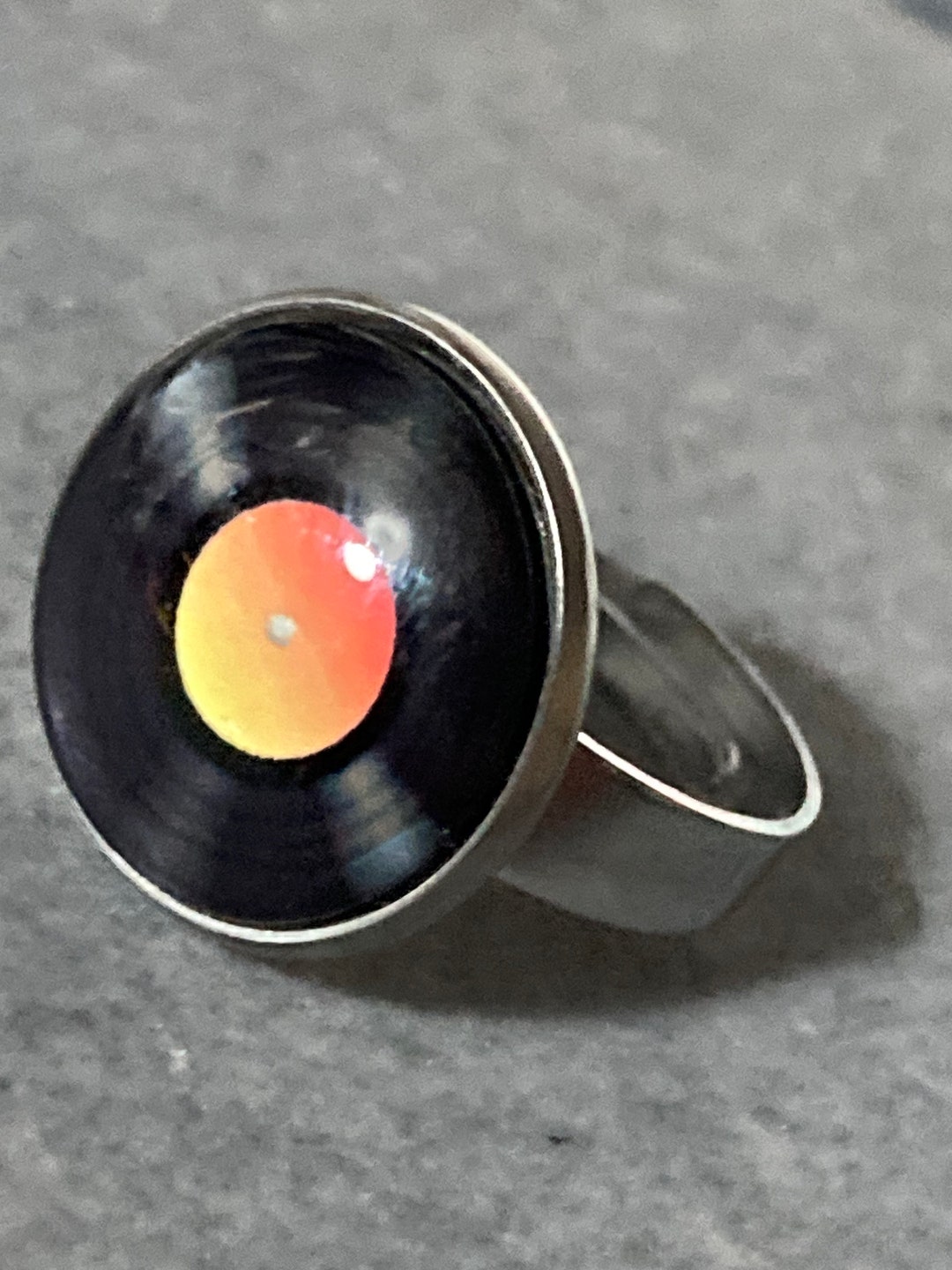 Vinyl Record Ring: Stainless Steel Adjustable DJ Ring (size M-Q) - Etsy