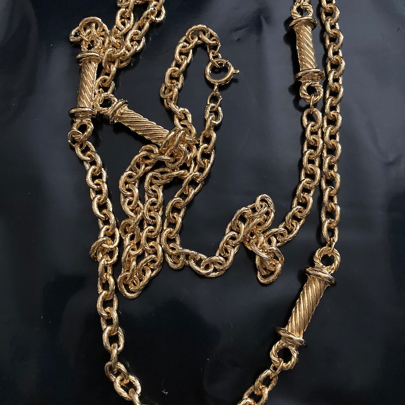 Gold Link Ring 80s - Etsy