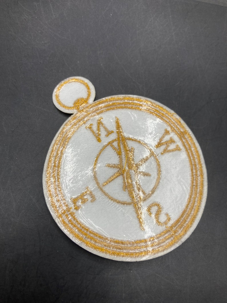 Iron on Patch Nautical Ships Compass Patch Appliqué White and - Etsy