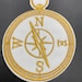 Iron on Patch Nautical Ships Compass Patch Appliqué White and Gold - Etsy