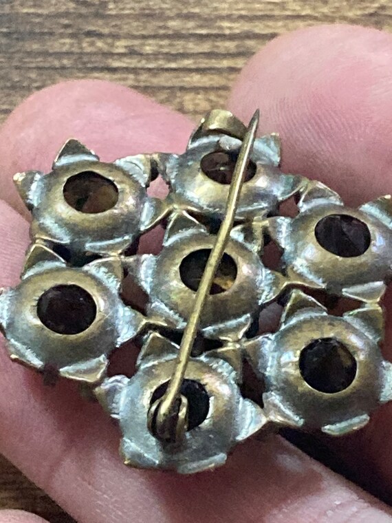 vintage modernist mid century faded gold tone brown c… - Gem