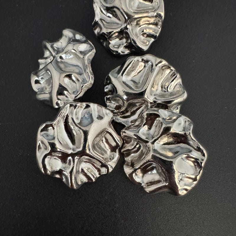 Silver Buttons - Etsy