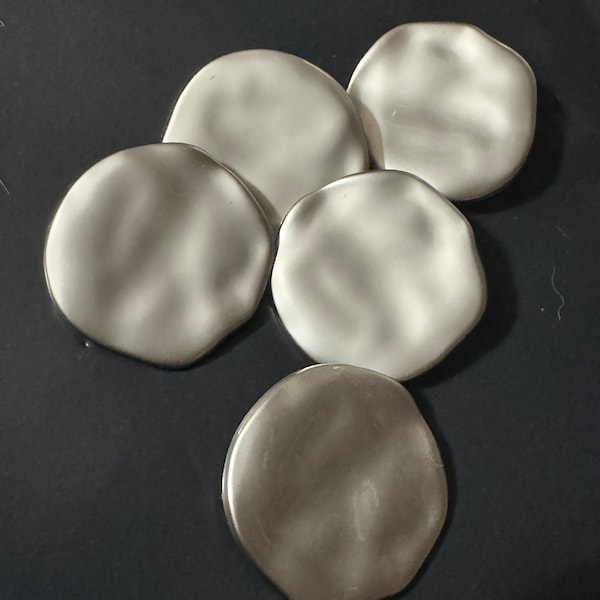 Silver Buttons - Etsy