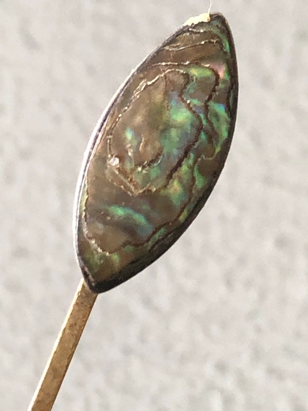 Vintage Gold Tone Natural ABALONE Shell Stick Pin - Etsy