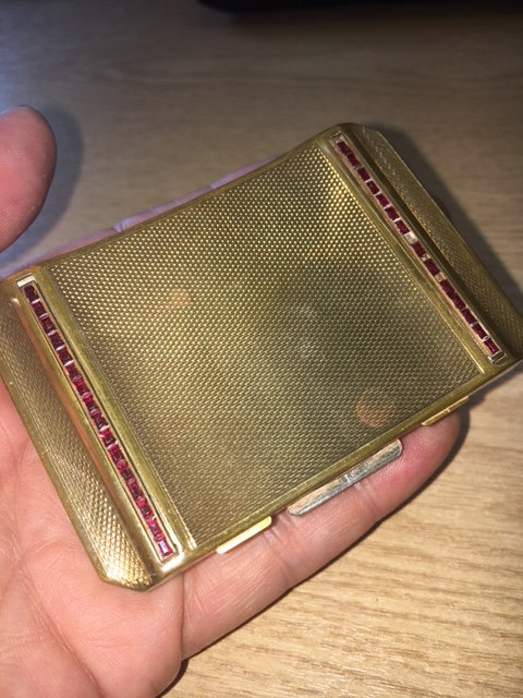 Stratton Powder Compact With Ruby Red Diamanté Rhinestones - Etsy