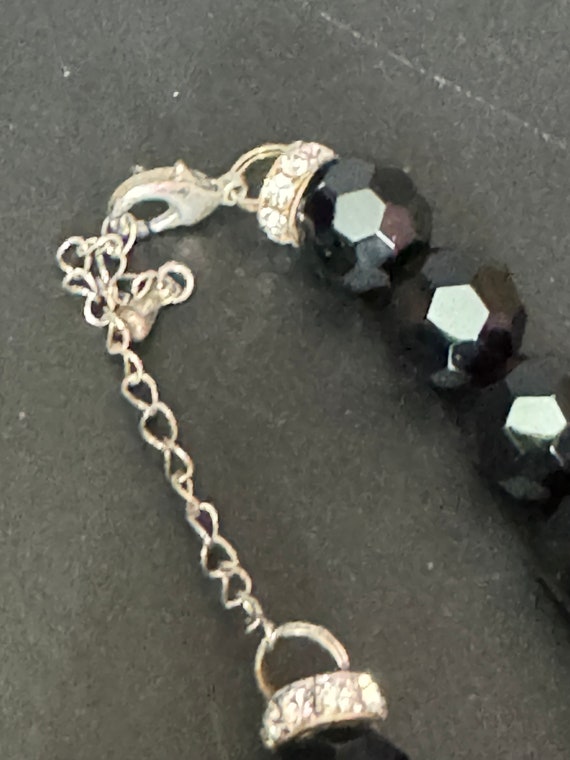 Mid century monochrome black clear glass paste diaman… - Gem