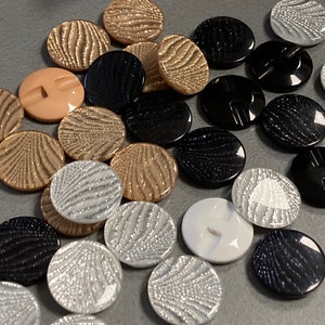 22mm Plastic Silver Glittery Buttons, Set of 10 - Etsy