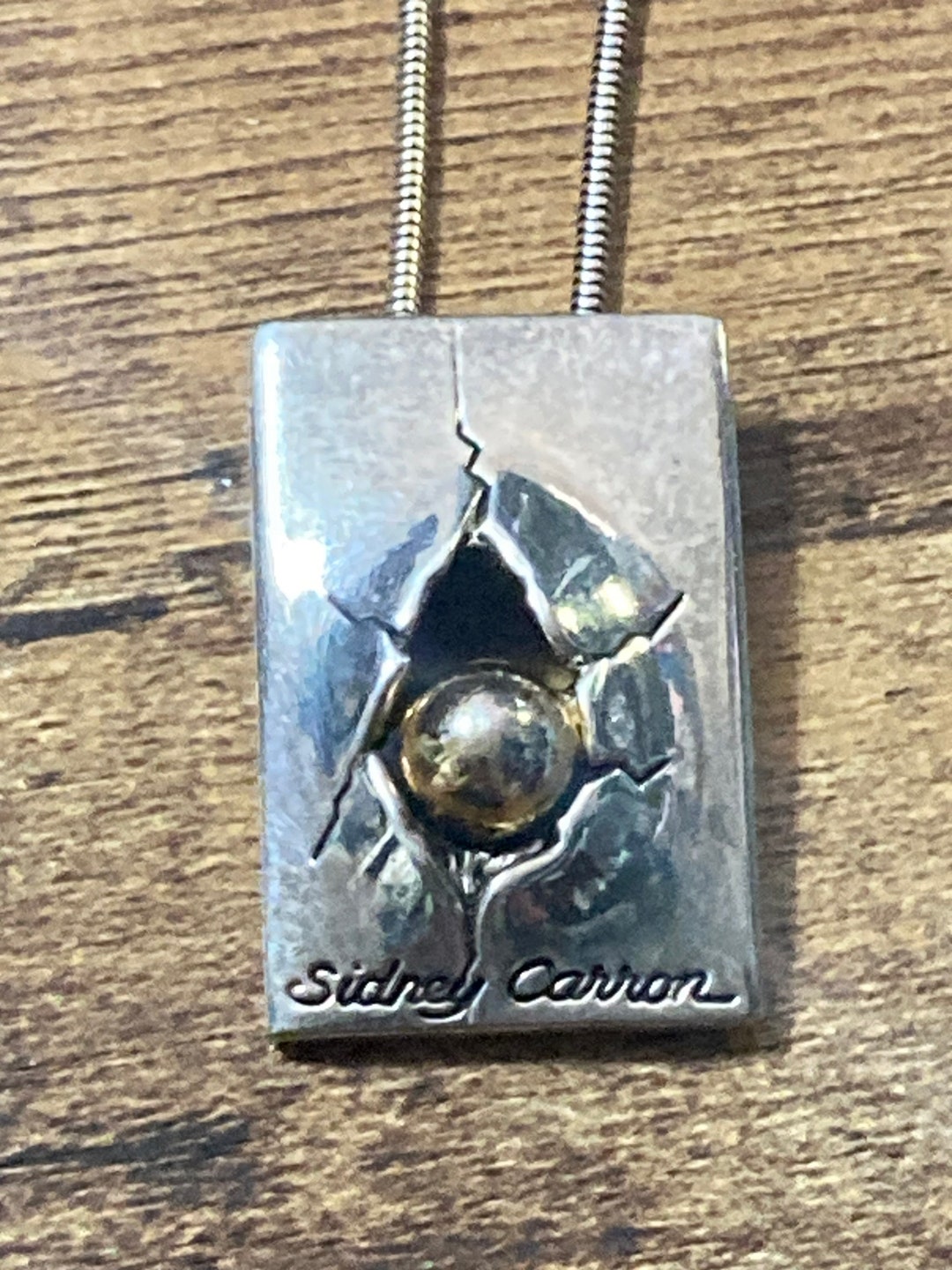 Sidney Carron Pendant Necklace, French Designer Silver and Gold - Etsy