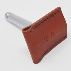 Safety Razor Double Edge DE Leather Blade Protector Sheath Cover ...