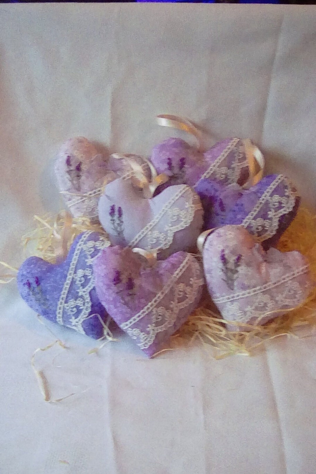 Hand Embroidered Lavender Scented Heart - Etsy