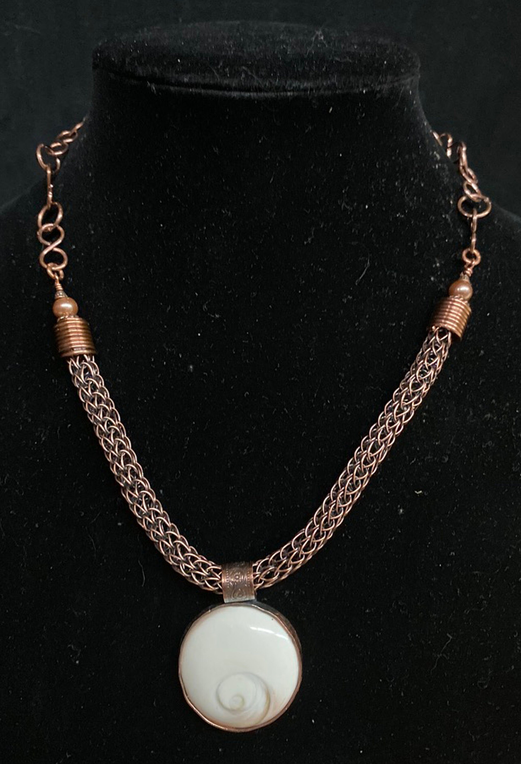 St. Lucia Seashell Copper Necklace Handmade