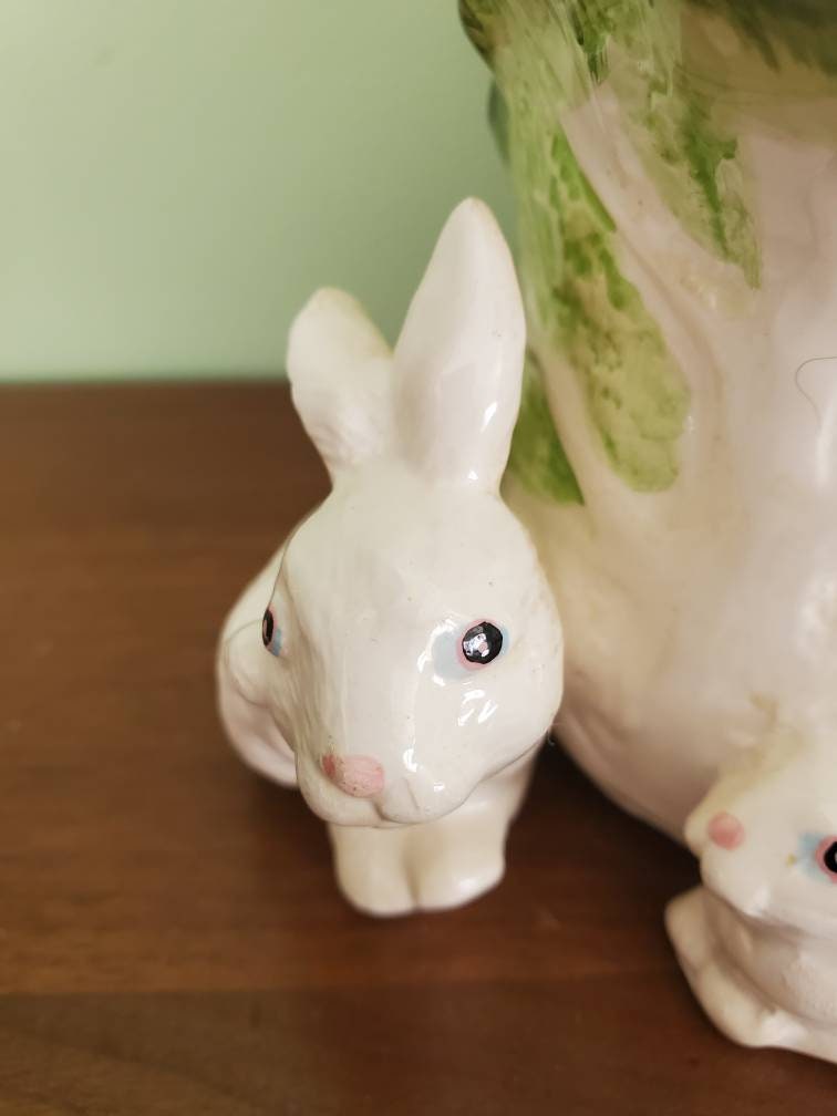 Vintage Bunny Planter - Etsy