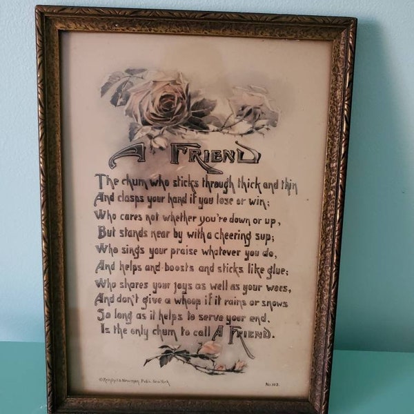 Friendship Poem - Etsy