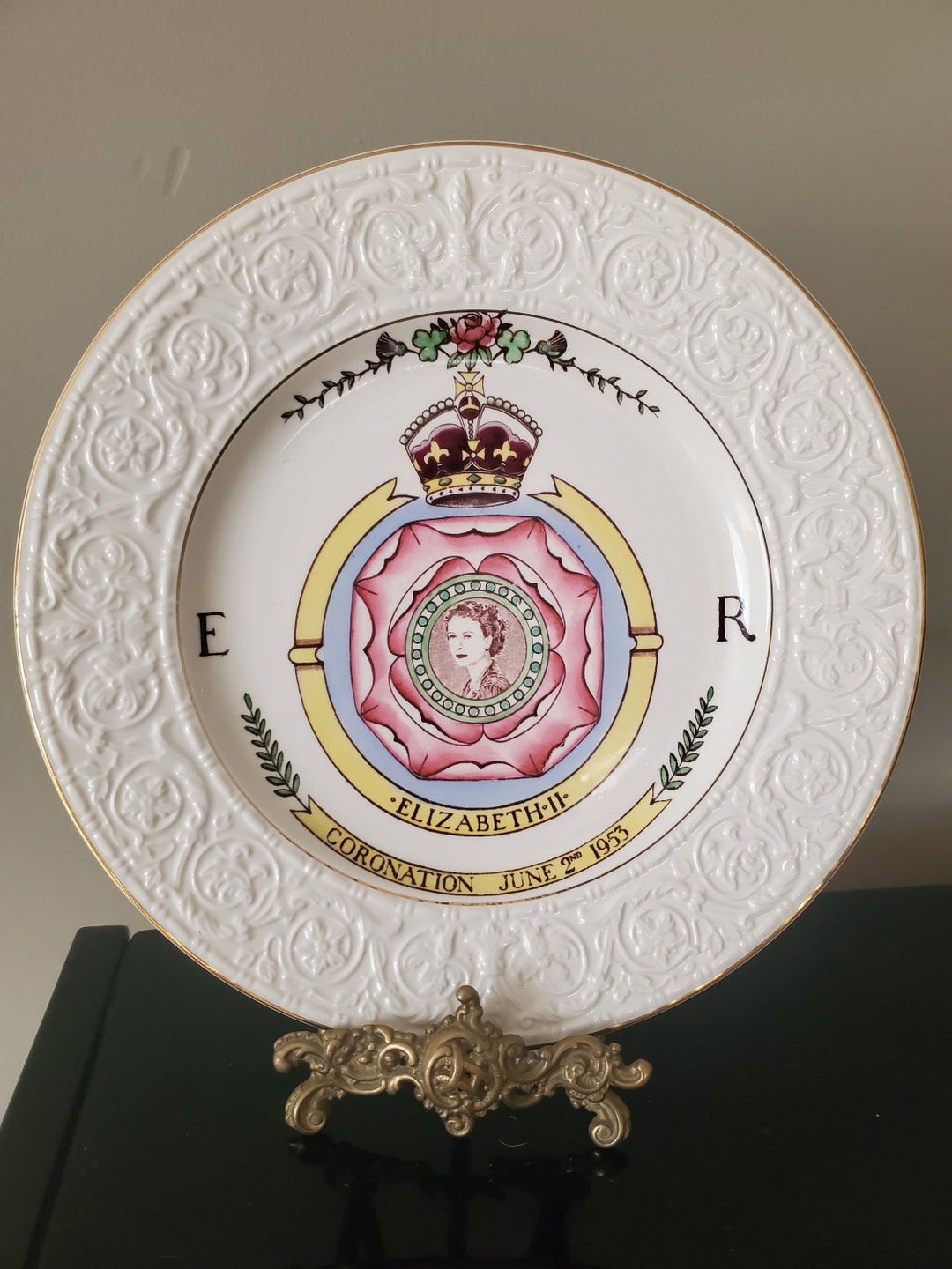 Vintage Queen Elizabeth Plate - Etsy
