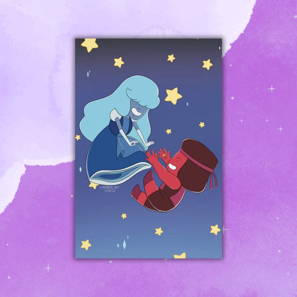 Ruby and Sapphire Steven Universe Art Print - Etsy