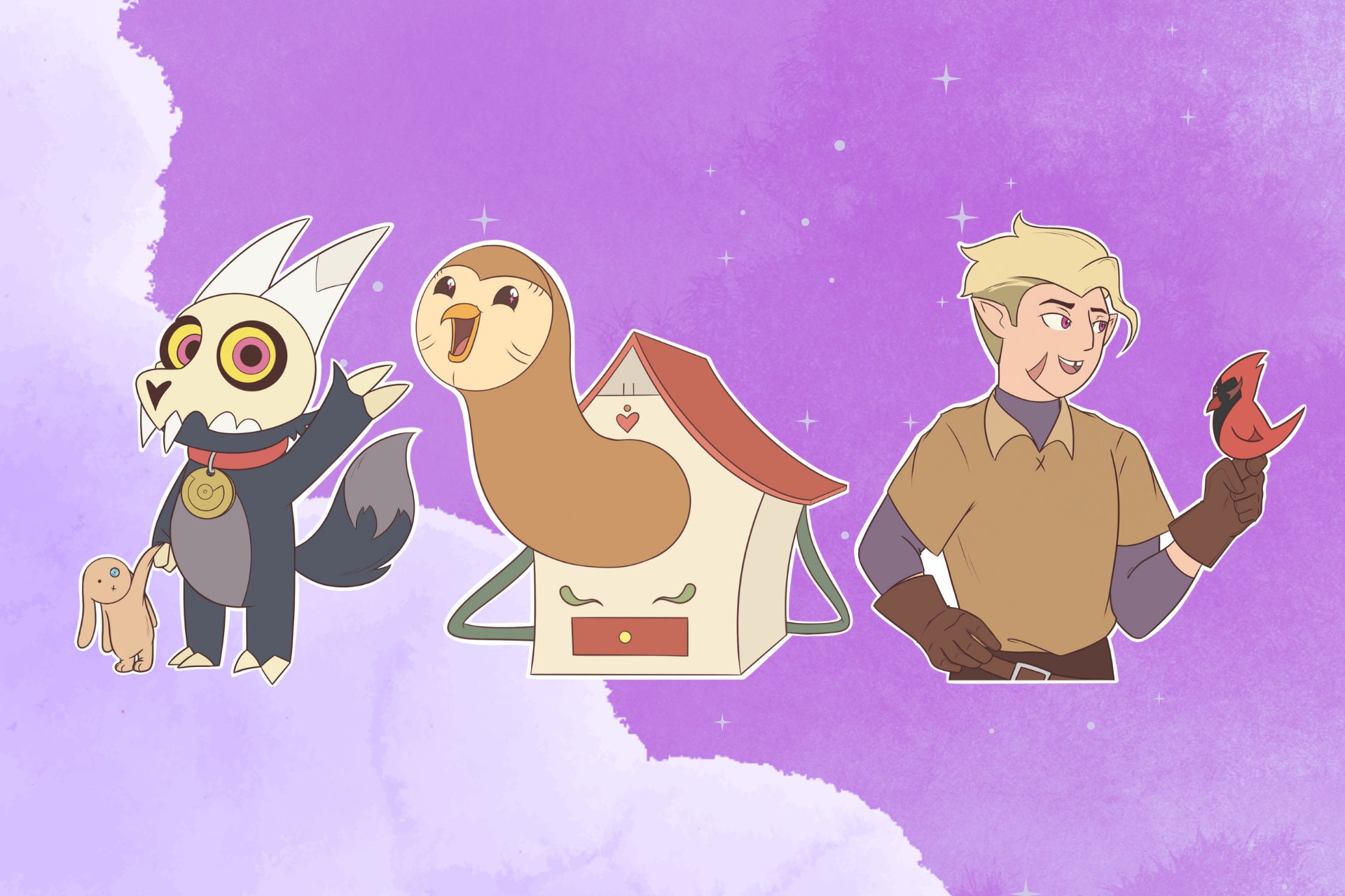 The Owl House Stickers Ft. Hooty, King, Luz, Amity, Hunter, Eda - Etsy