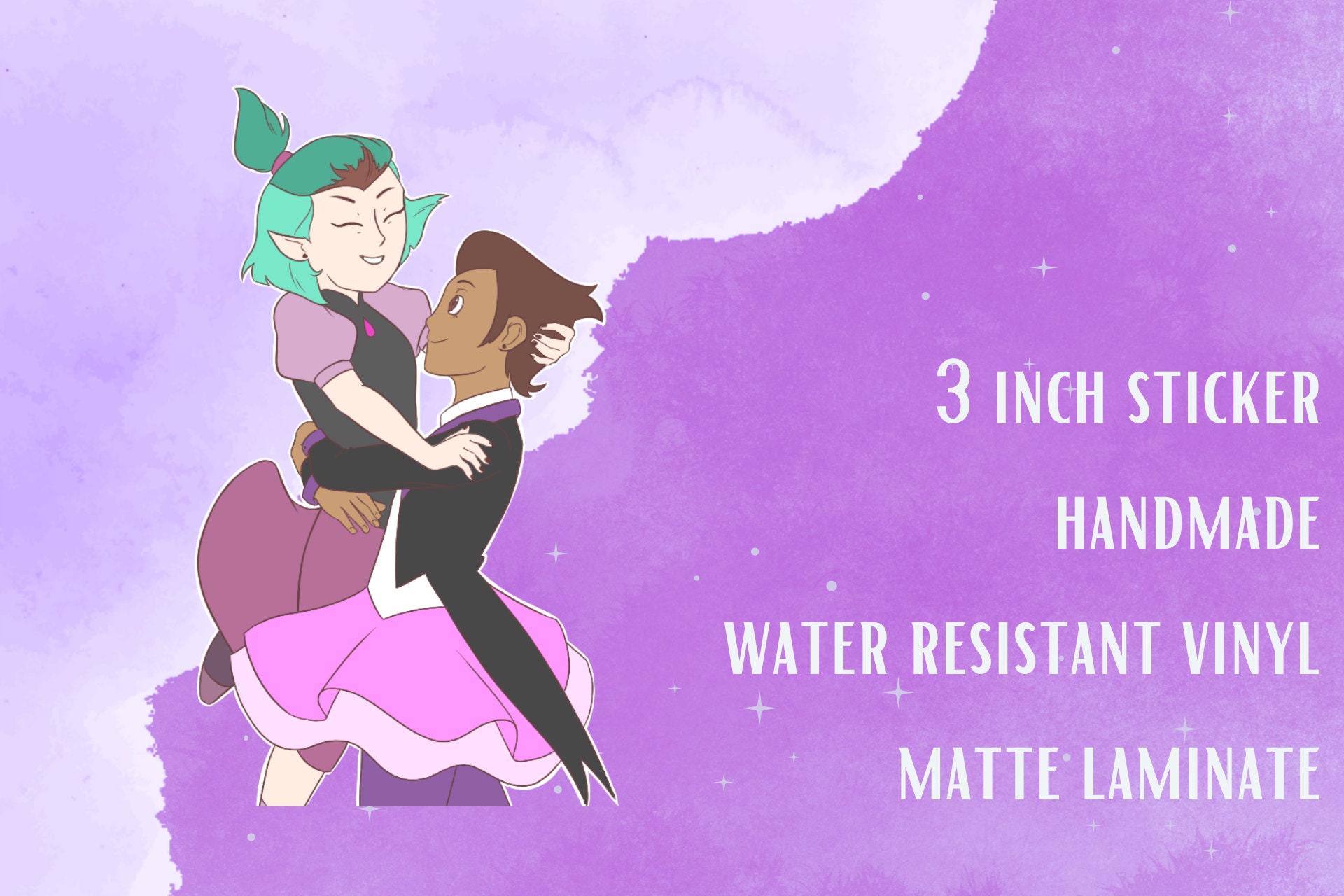 Lumity Grom Sticker | the Owl House Ft. Luz and Amity - Etsy