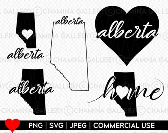 Alberta Map Flag Svg - Etsy Canada