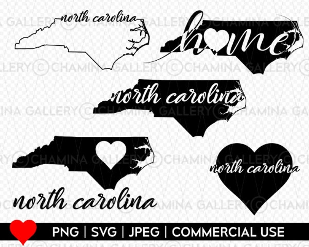 North Carolina Svg North Carolina Map Svg North Carolina Cut Files ...