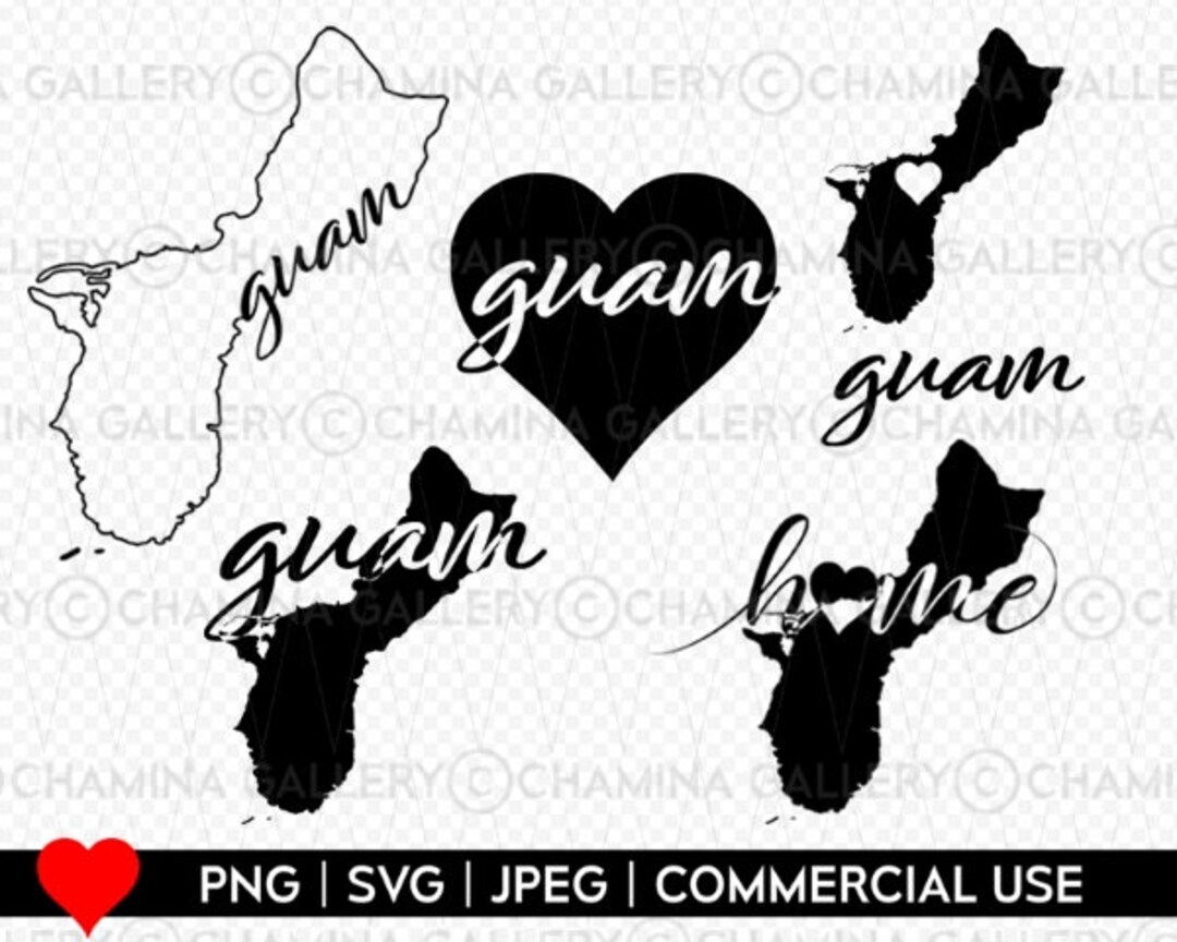Buy Guam Svg Guam Map Svg Guam Cut Files Guam Clipart Guam Silhouette ...