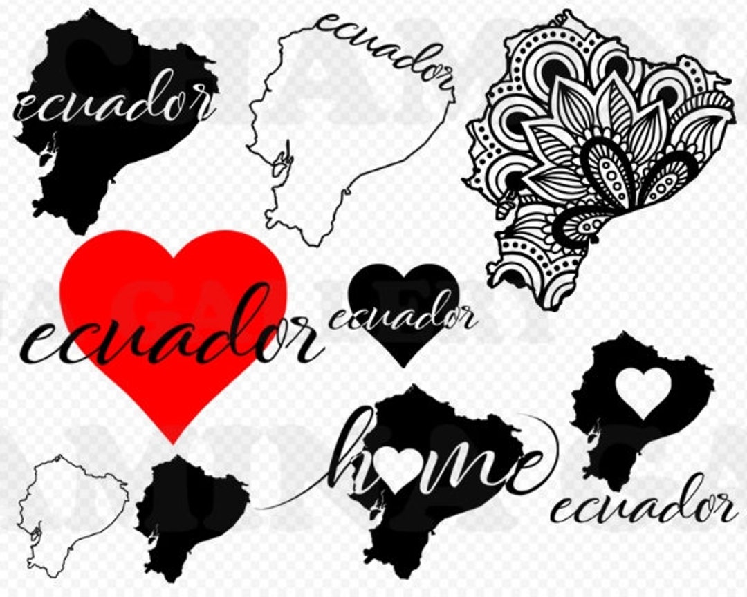 Ecuador Svg, Ecuador Map Svg, Ecuador Cut File, Ecuador Mandala, Love ...