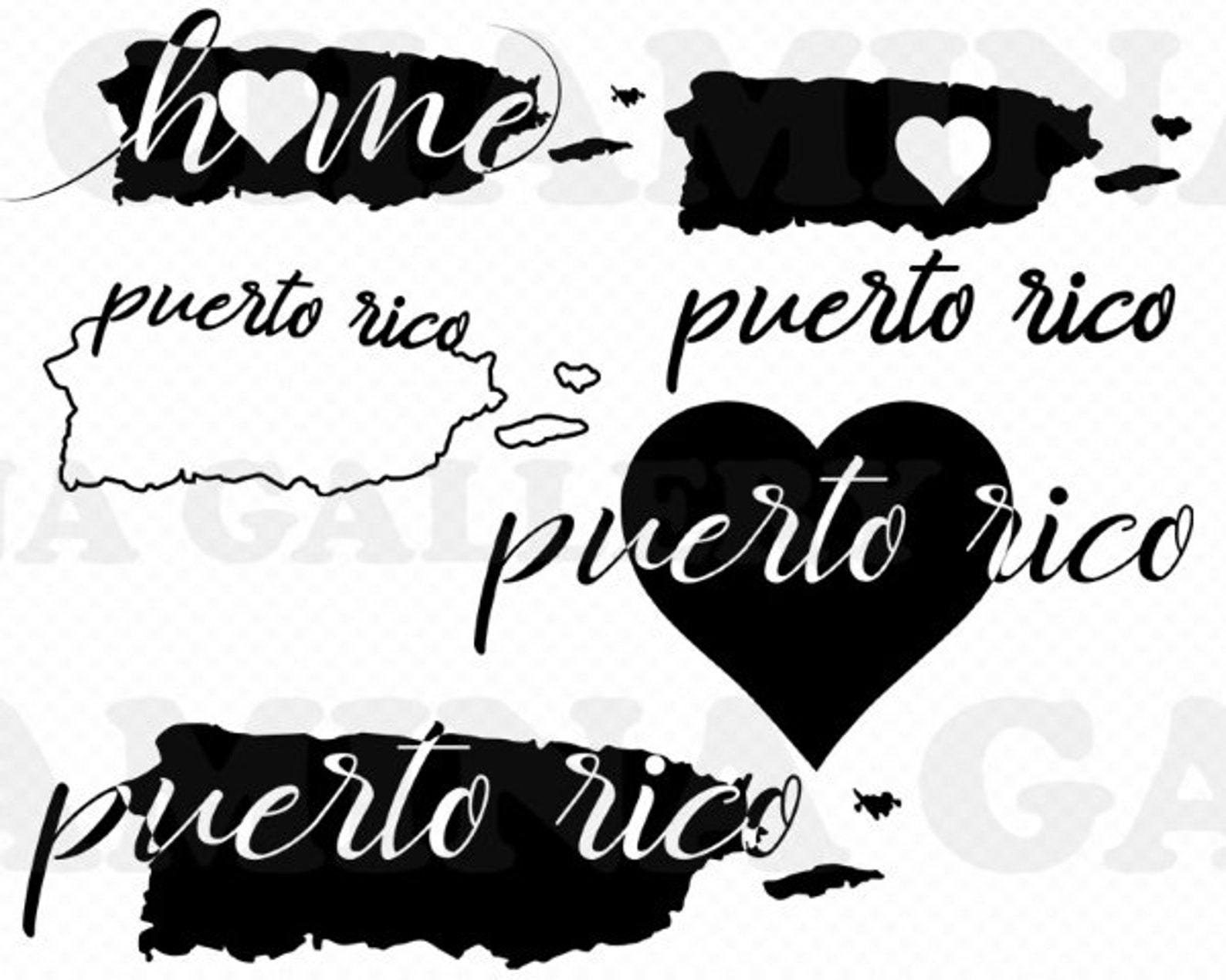 Puerto Rico Svg, Puerto Rico Map Svg, Puerto Rico Cut File, Puerto Rico ...