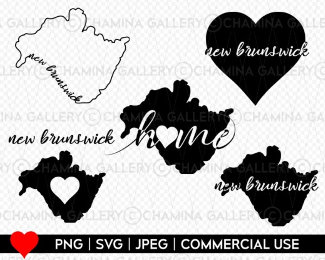 Buy New Brunswick Svg New Brunswick Map Svg New Brunswick Cricut File ...