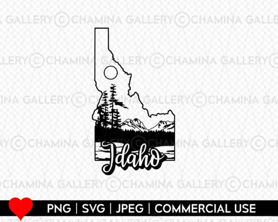 Idaho Svg Idaho Map Svg Idaho Cut Files Idaho Clipart Idaho Silhouette ...