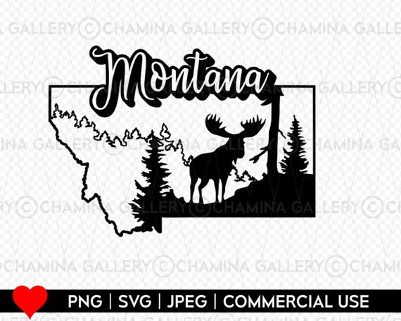 Montana Svg Montana Map Svg Montana Cut Files Montana - Etsy