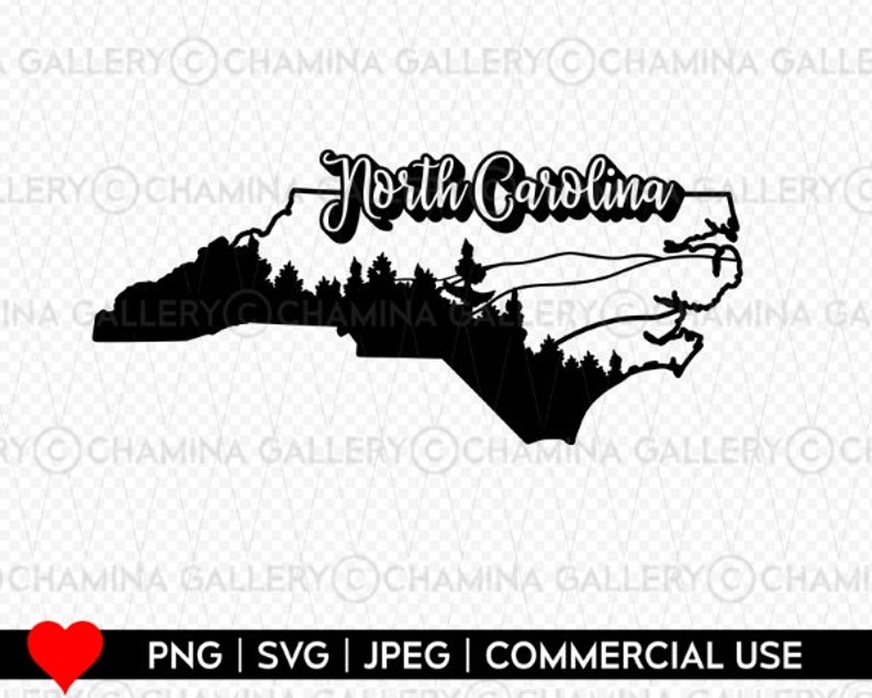 North Carolina Svg North Carolina Map Svg North Carolina Cut Files ...