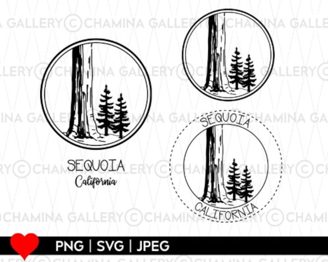 Sequoia National Park Svg Sequoia National Park Clipart - Etsy