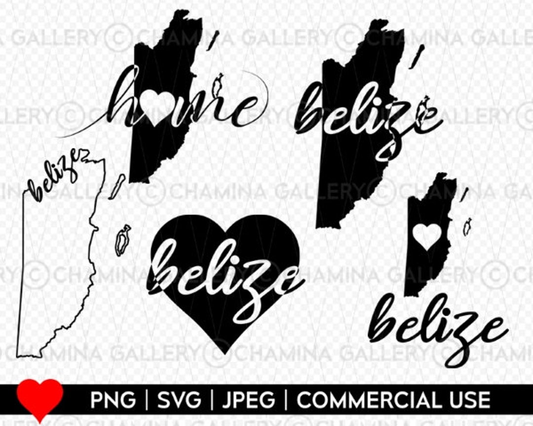Belize Svg Belize Map Svg Belize Cut Files Belize Clipart Belize ...