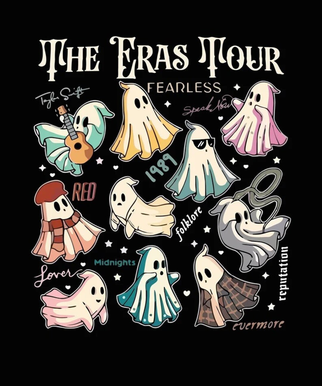 The Eras Tour Cute Ghosts Cottage Png Taylor Ghost Eras Png - Etsy ...