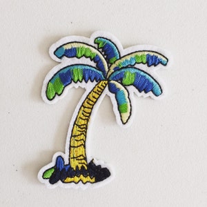Palm Tree Iron-on Patch Tropical Patch DIY Embroidery | Etsy