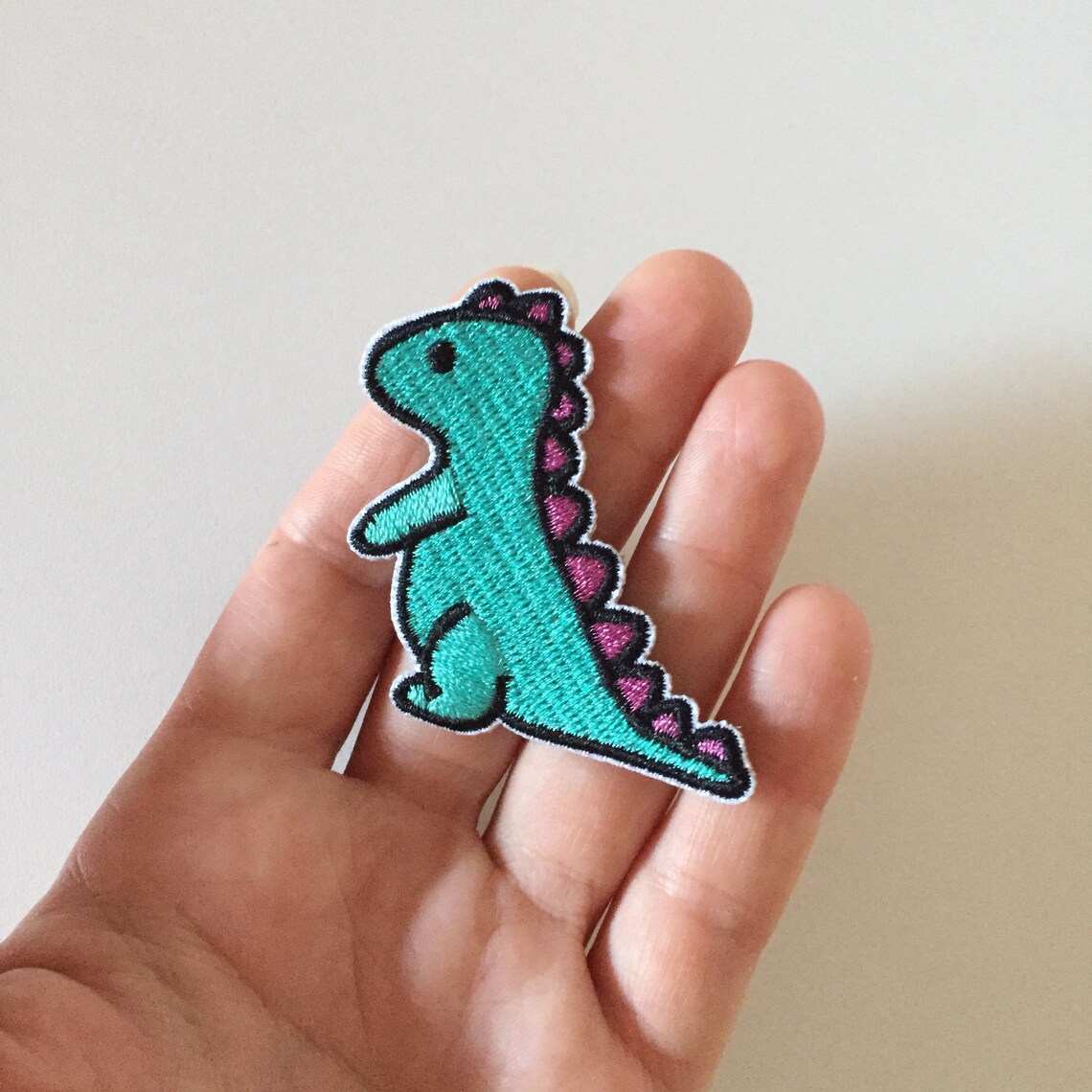 Baby Dinosaur Iron-on Patch: Embroidered Dino Applique (50x48mm) - Etsy UK
