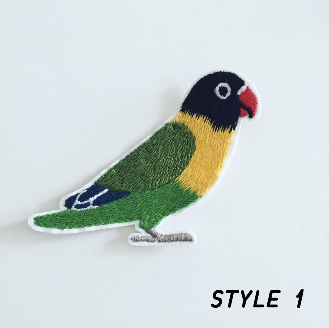 Parrot Iron-on Patch, Green Bird Badge, Parrot Badge, Kids Patch, DIY ...