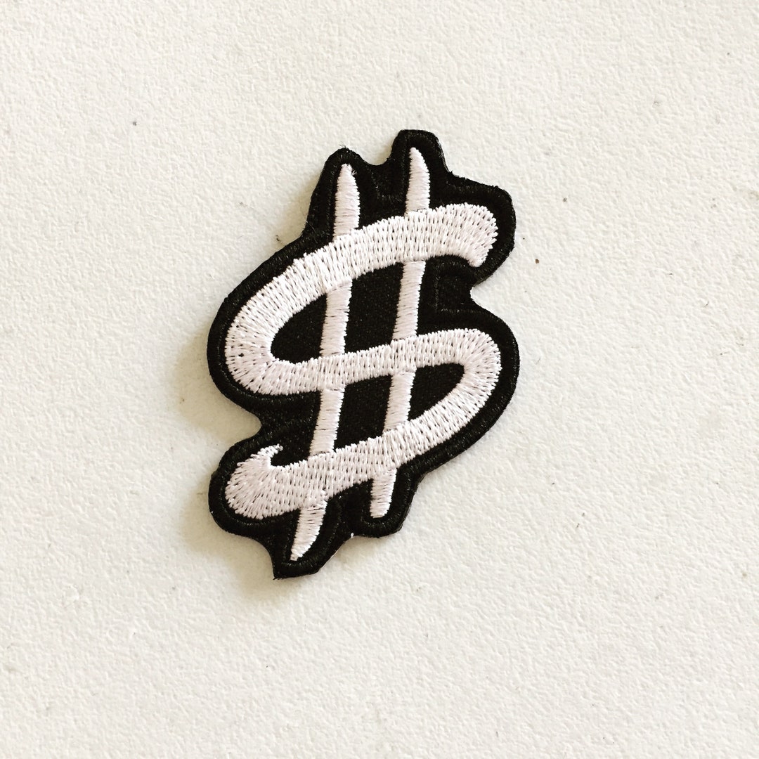 Dollar Money Symbol Iron On Patch American Dollar Badge Money Symbol Patch Bling Dollar Buck