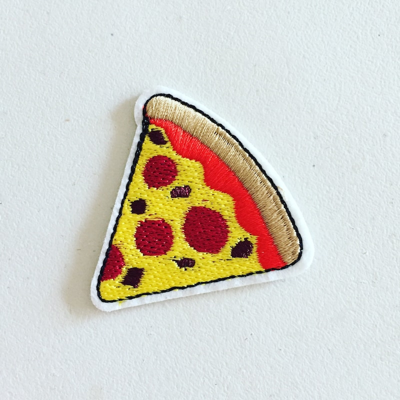 Embroidered Pizza Badge - Etsy UK