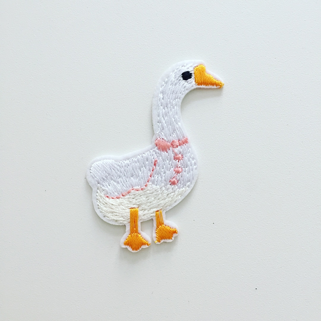 Goose Iron-on Patch, Farm Animal Badge, Kids Animal Patches, Goose ...
